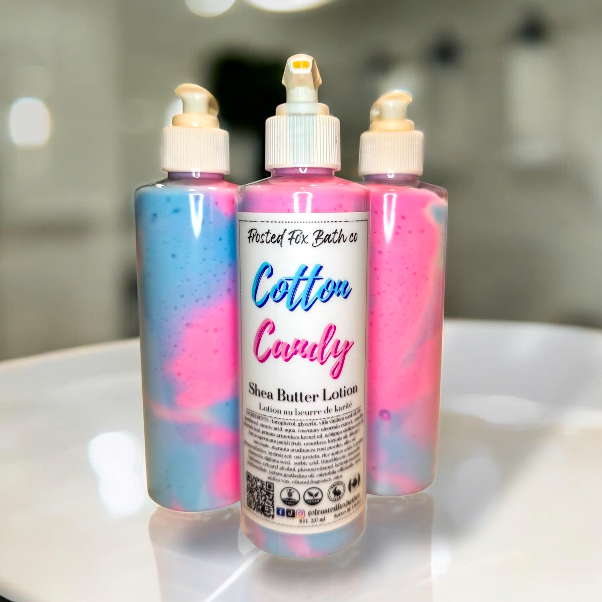 Cotton Candy Shea butter lotion – Frosted Fox Bath co